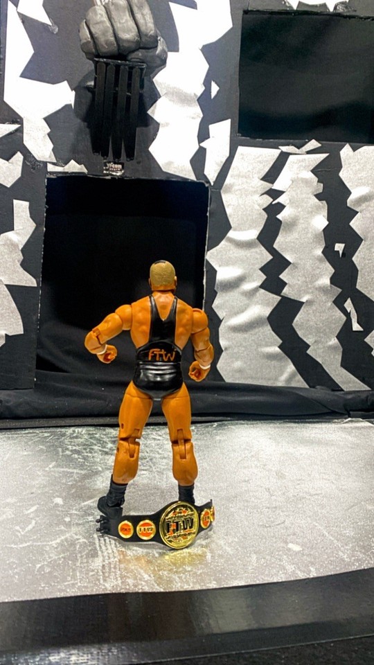 WWE Elite Custom Taz ECW Figure Hand Painted & Fully Sealed & FTW Belt ...