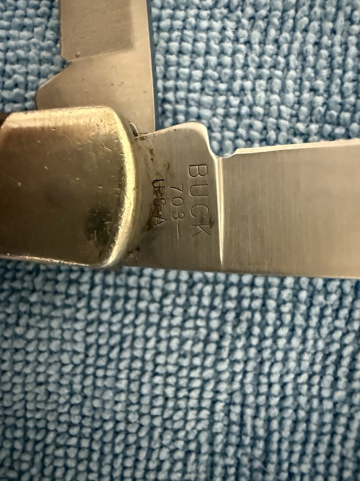 Buck 703 Colt Three Blade Pocket Knife Stockman Wood Handle USA Made | eBay