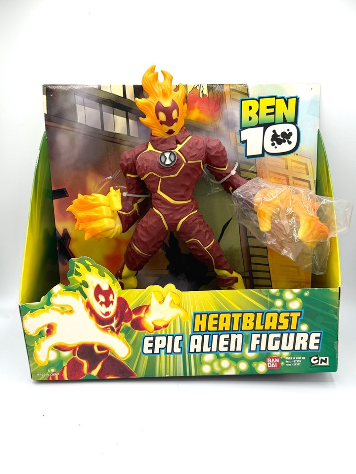 Ben 10 Epic Alien Figure 13" HEATBLAST - NIB Cartoon Network / Bandai ...