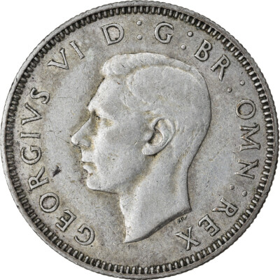 [#854834] Münze, Großbritannien, George VI, Shilling, 1944, SS, Silber ...