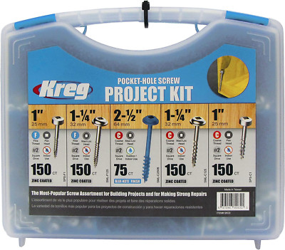 Pocket Hole Kit Jig Screw Kreg System 5 Clamp Jr Face and Size Tool ...