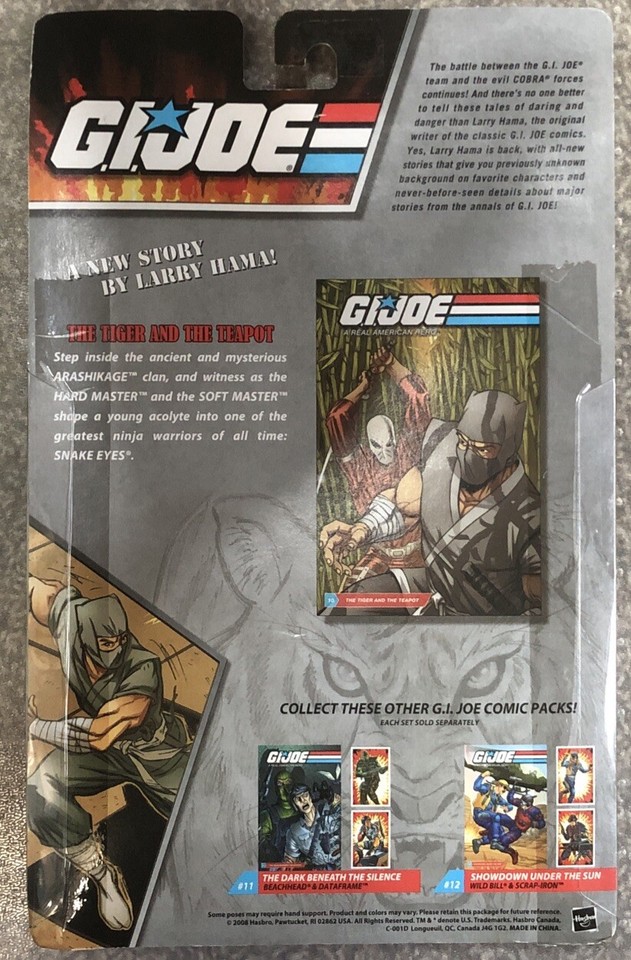 GI Joe Hard Master Snake Eyes 25th Anniversary Comic Pack 2-Pack 2008 ...