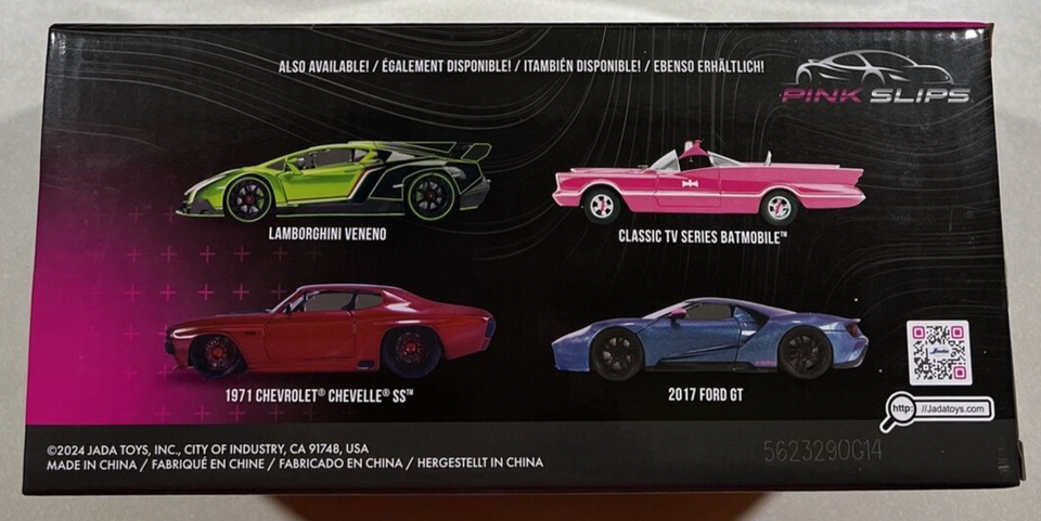 NEW 2024 JADA PINK SLIPS 1966 Classic Batmobile Pink 1/24 Batman TV ...