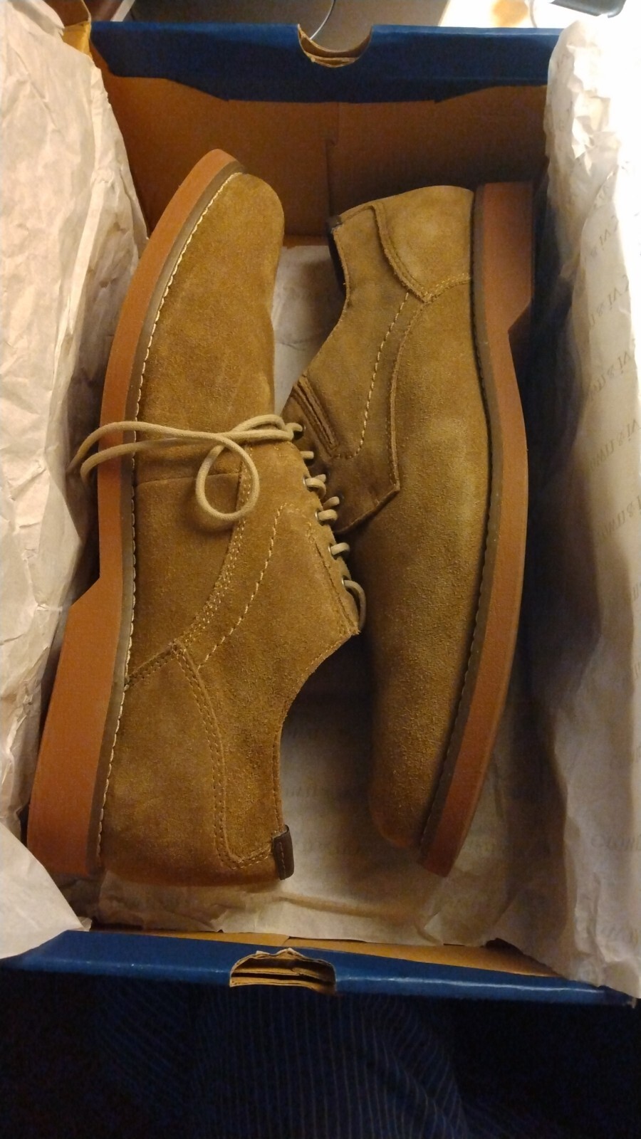 NEW men's tan Suede Oxfords buck style size 10s NWB Academia ivy league ...