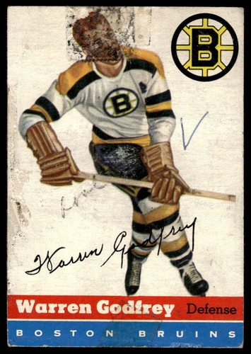 1954 TOPPS WARREN GODFREY 50 POOR HOCKEY BOSTON BRUINS | eBay