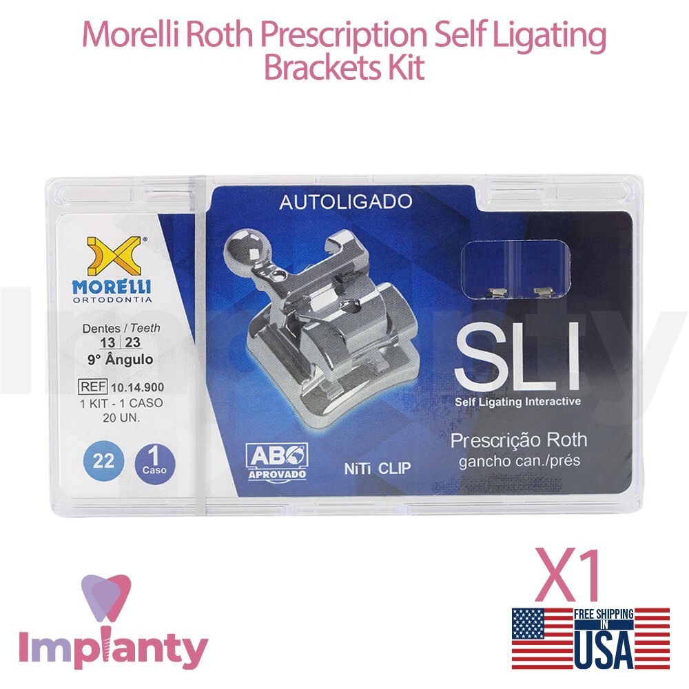 Orthodontic Dental SLI Self Ligating Brackets Braces Kit Roth Morelli ...