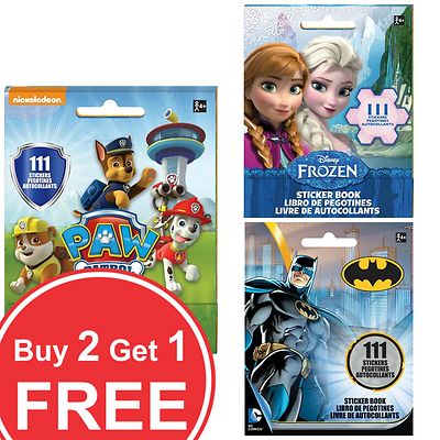 Character Sticker Books 🌺 111 Stickers Each 🌺 Great Party Favor! | eBay
