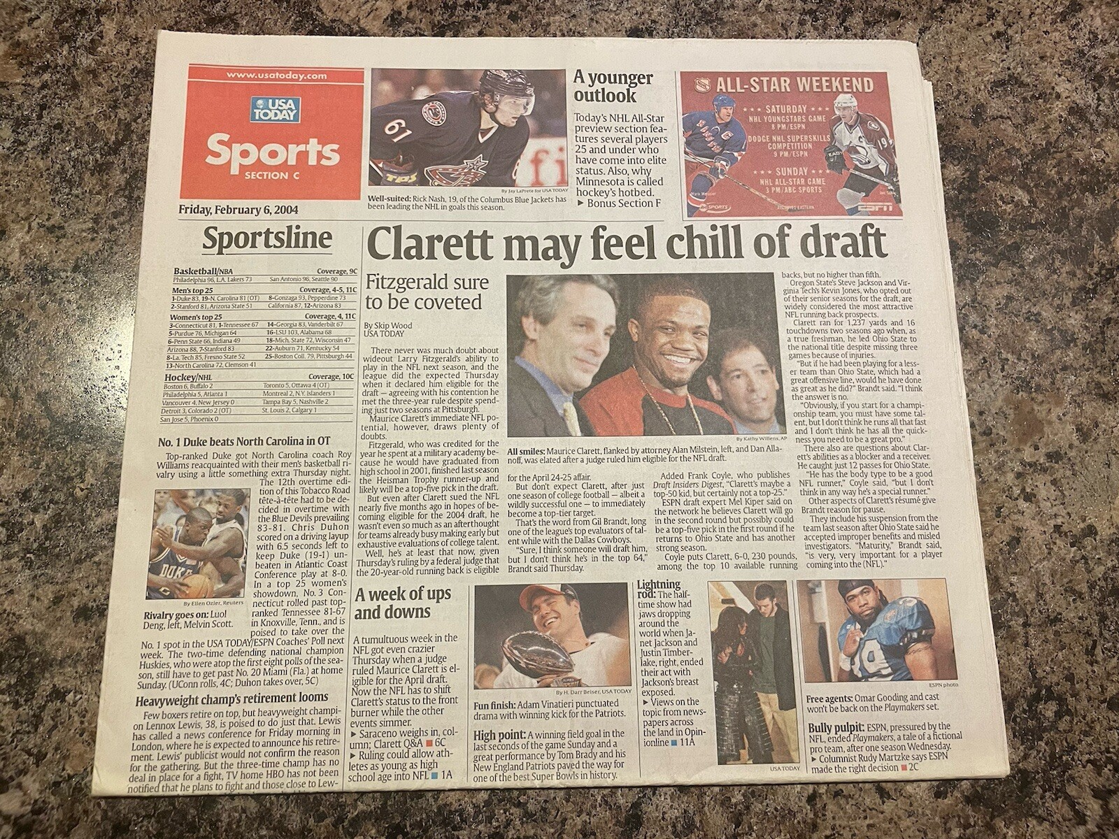 2004 Maurice Clarett Ohio State Buckeyes Football USA Today Newspaper ...