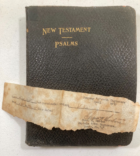 1919 US Army leave slip 111th Engineer Battalion, Capt Horton found in ...