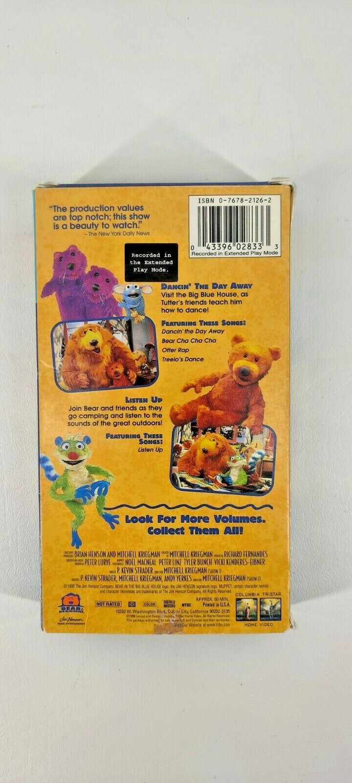 1998 Bear In The Big Blue House Volume 3 VHS | Grelly USA