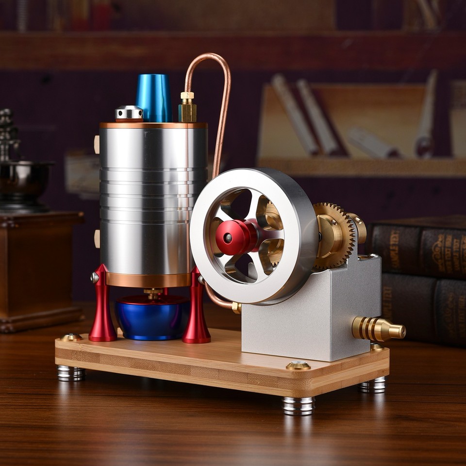 Vintage Industrial Steam Engine Model - 14mm Brass Cylinder, Solid Fuel ...
