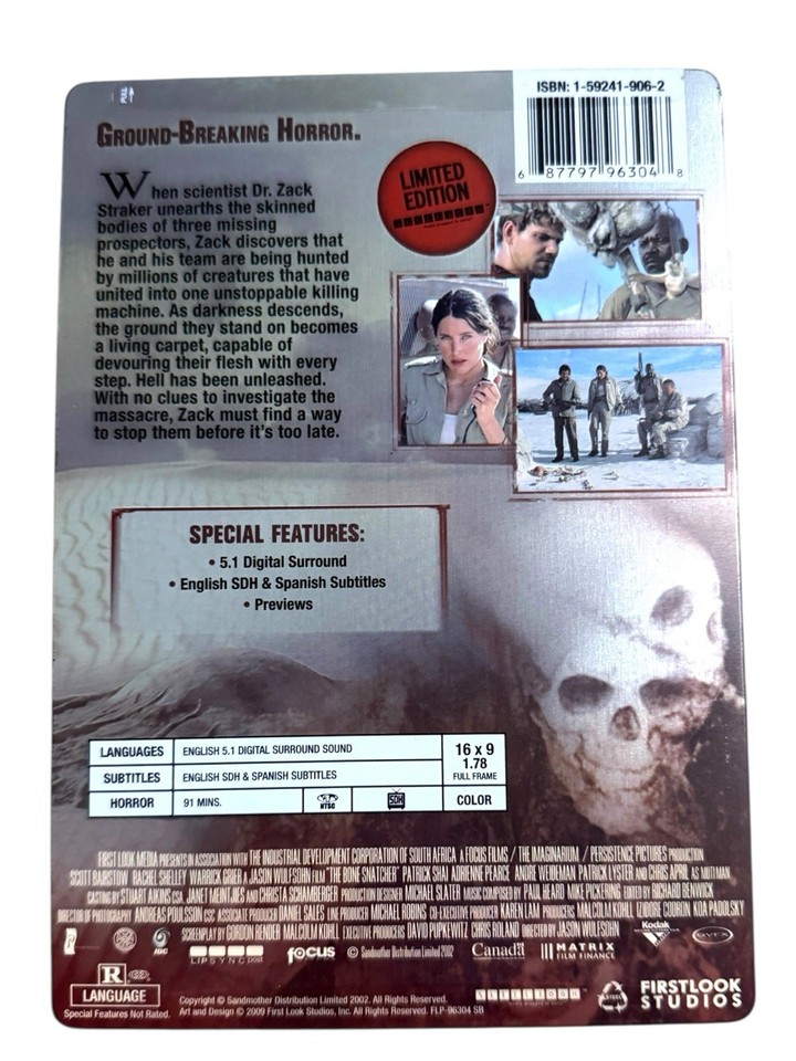 NEW The Bone Snatcher (DVD, 2009, Limited Edition Steelbook) Factory ...