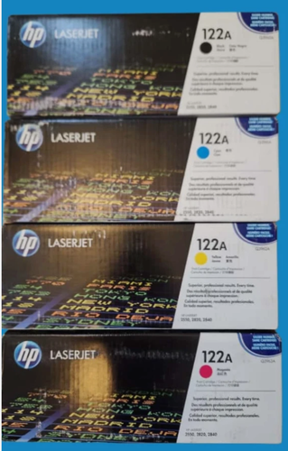 4-Pack HP 122A Toner Q3964A Q3961A Q3962A Q3963A Genuine OEM LaserJet ...