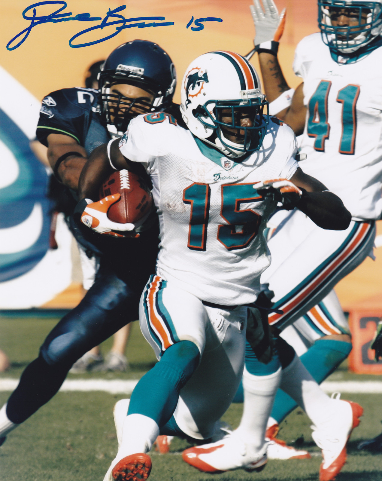 DAVONE BESS MIAMI DOLPHINS ACTION SIGNED 8x10 | eBay