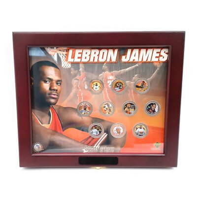 UPPER DECK LEBRON JAMES 10-COIN OHIO QUARTER SET 2005 DISPLAY CASE ...
