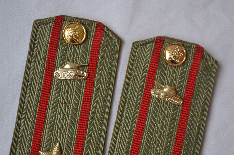 Soviet Tank troops Shoulder Boards Collar Tabs lot USSR Officer ...