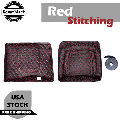 Tour Pack Liners Red Stitching Fits Advanblack Razor/OEM Chopped Size ...