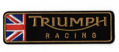 Embroidered Iron on patches Triumph Motorcycles Racing British Biker | eBay