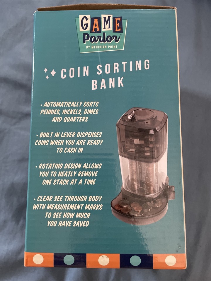 Parlor Automatic Money Coin Sorter Machine Stacks Piggy Bank First ...