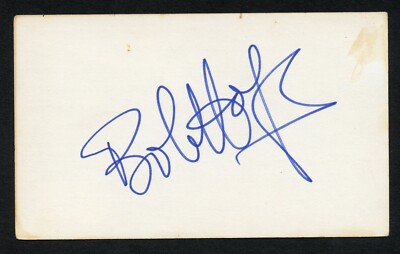Bob Hope d2003 signed autograph auto 3x5 card Comedian Actor Singer ...