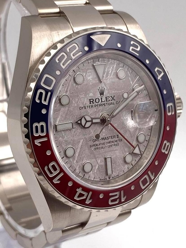Rolex GMT Master II Pepsi White Gold Meteorite Dial 126719BLRO Pre ...