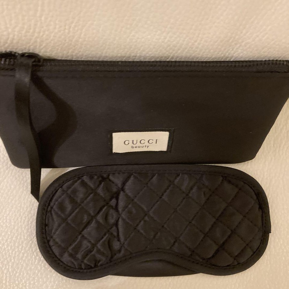 Gucci Sleeping Travel Mask Beauty Padded Night Eye Black W17.5cm with ...