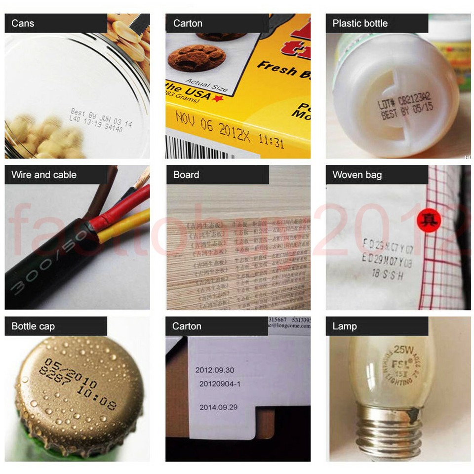 Handheld Inkjet Printer Quick-drying Ink Date Code Logo Label Coding 2 ...