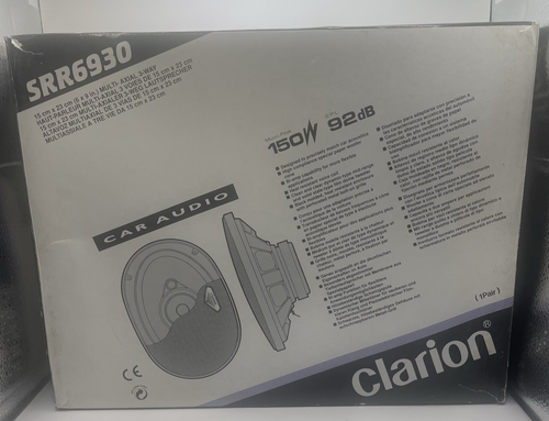 6x9 Car Speakers Clarion Audio 1 Pair 150 Watt Multi Axial 3-Way SRR6930 New 729218002667| eBay