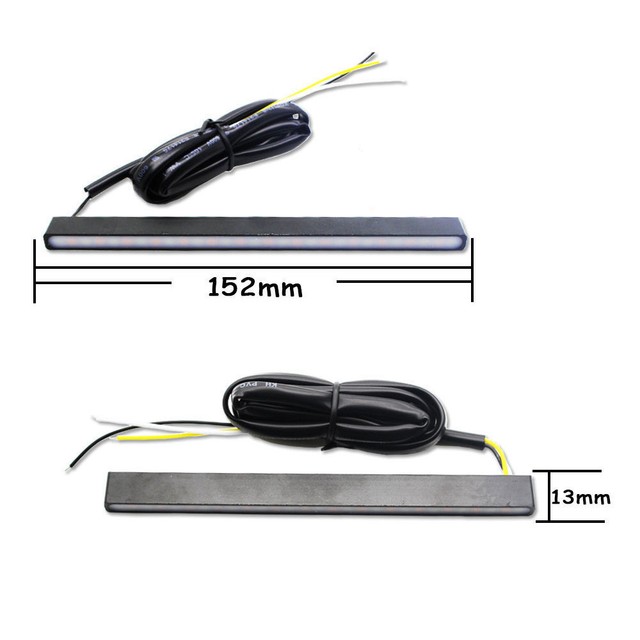 2pcs Switchback White&amber Sequential Turn Signal LED Grill DRL ...