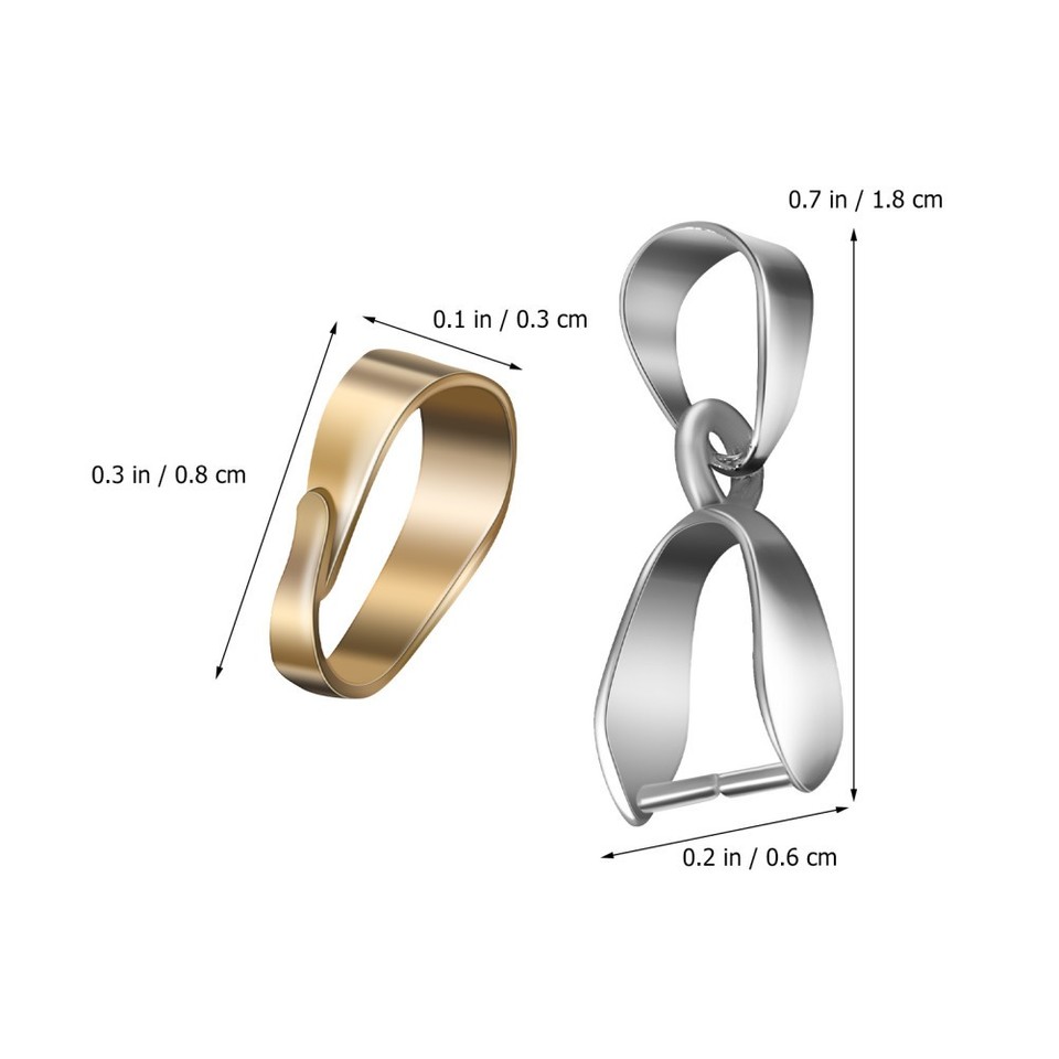 100 Pcs Snap Open Clips Pinch Bails Pendant Clasps Chain Connectors for ...