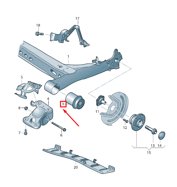 Genuine Audi A3 Axle Bushing 5q0-501-541-c for sale online | eBay