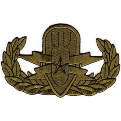 5" NAVY SENIOR EOD EXPLOSIVE ORDNANCE DISPOSAL EMBROIDERED OD PATCH | eBay