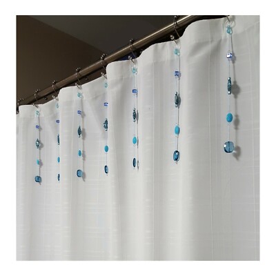 Shower Curtain Ring Bead Strands set of 12, 10 "....Chunky Beads in ...