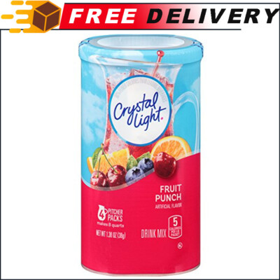 Crystal Light Fruit Punch Drink Mix (16 Pitcher Packets, 4 Canisters of ...