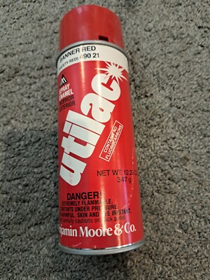Vintage Benjamin Moore Banner Red Utilac Spray Paint Can | eBay