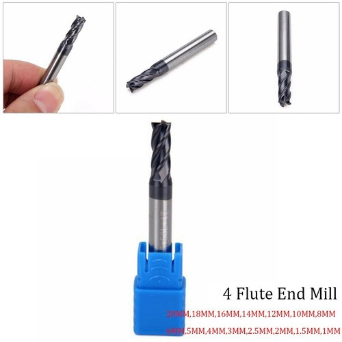 Durable Milling Cutter Drill 4 Flute Roughing Tool 1MM~20MM Right Hand ...