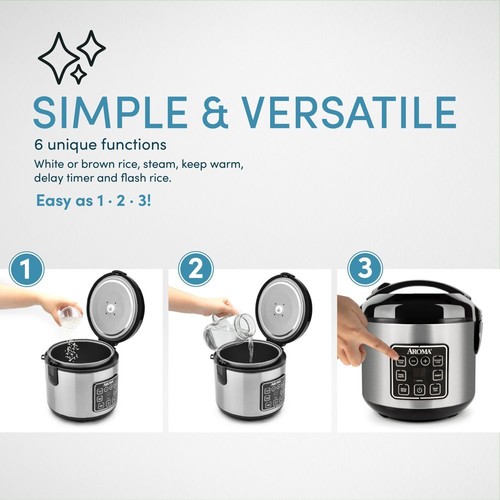 8-Cup Programmable Rice & Grain Cooker, Steamer | eBay
