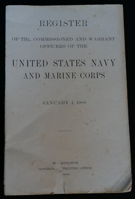 Register USN USMC Commission Warrant Officers Navy Marine Corps Jan ...