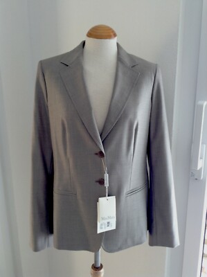 New MAX MARA-Wool & Silk blend Jacket/Blazer GOCCIA-Taupe "Tortora ...