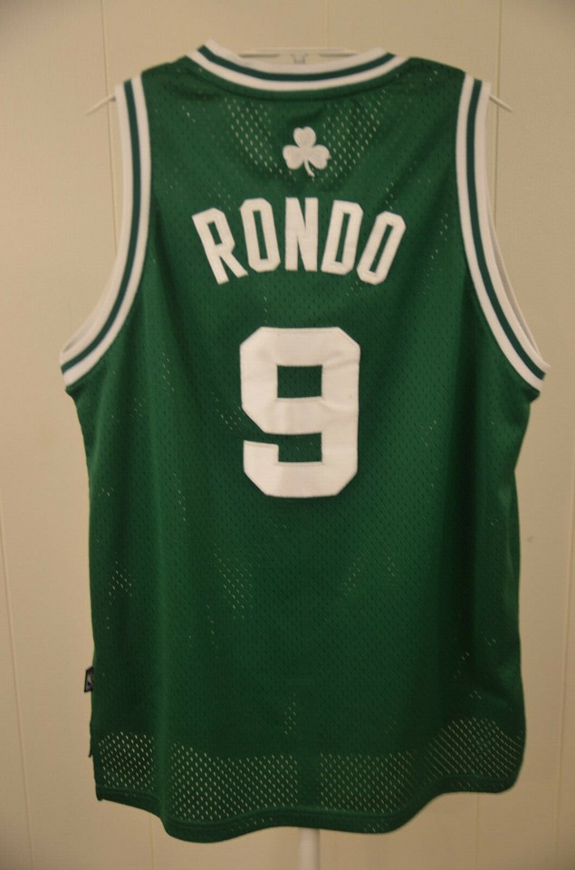 Authentic Adidas Boston Celtics Jersey #9 Rajon Rondo NBA Kids Large 14 ...