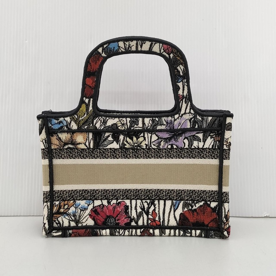CHRISTIAN DIOR Book Tote Bag Mille Fleurs Color Multicolor Width 8.86 ...