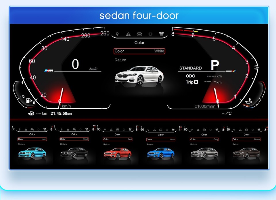 Digital instrument cluster for BMW 3 Series 4 F30 F31 F32 F33 F34 F36 ...