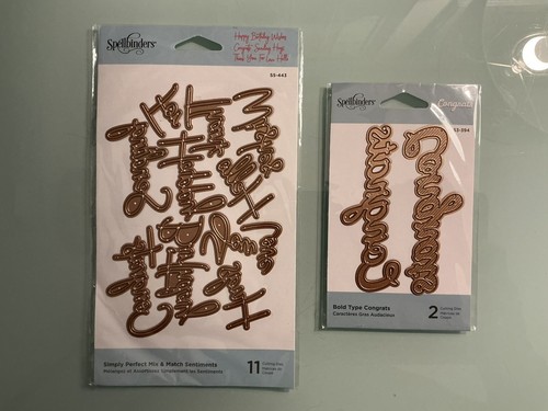 Spellbinders Simply Perfect Mix and Match Sentiments & Bold Type ...