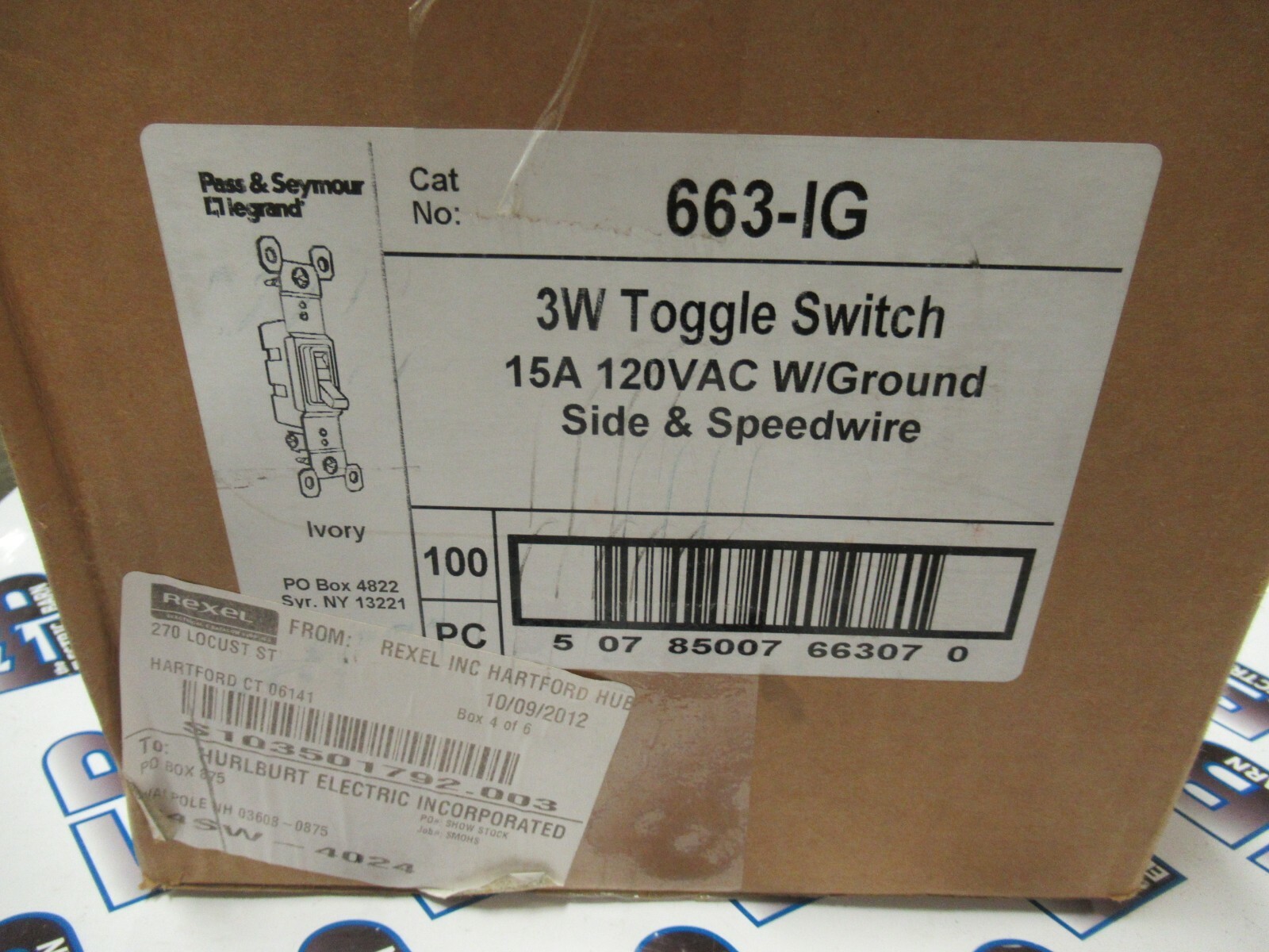 P&S LEGRAND 663-IG, (100) 3 Way Ivory TOGGLE Switch 15a 125v-NEW- B | eBay