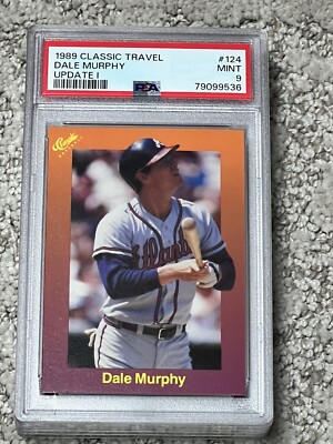 PSA 9 MINT BASEBALL CARD 1989 CLASSIC UPDATE 1 DALE MURPHY ATLANTA ...