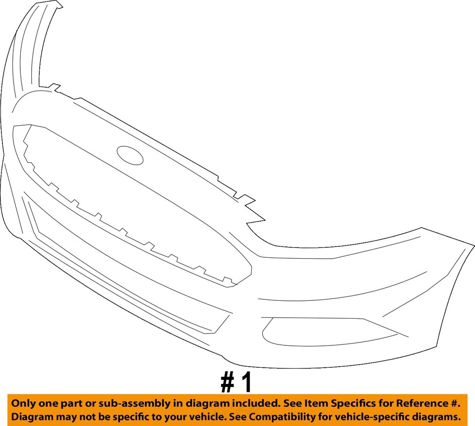 FORD OEM 13-16 Fusion Bumper Components-Bumper Cover DS7Z17D957AAPTM | eBay