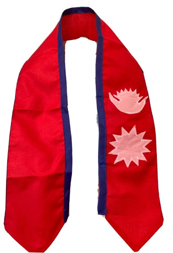 Nepal Themed GRADUATION SASH, Nepal Flag, Nepali Khada, Khata, Nepali ...