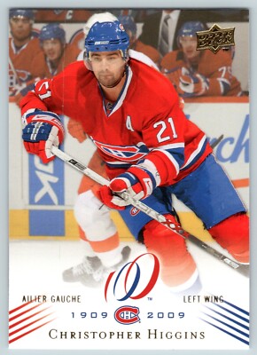 CHRISTOPHER HIGGINS 2008-09 UPPER DECK MONTREAL CANADIENS CENTENNIAL ...