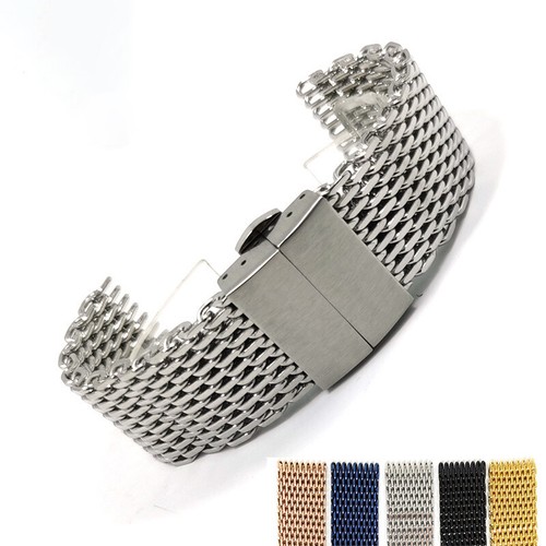 Milanese Watch Strap Band Stainless Steel Mesh Bracelet Butterfly Clasp ...