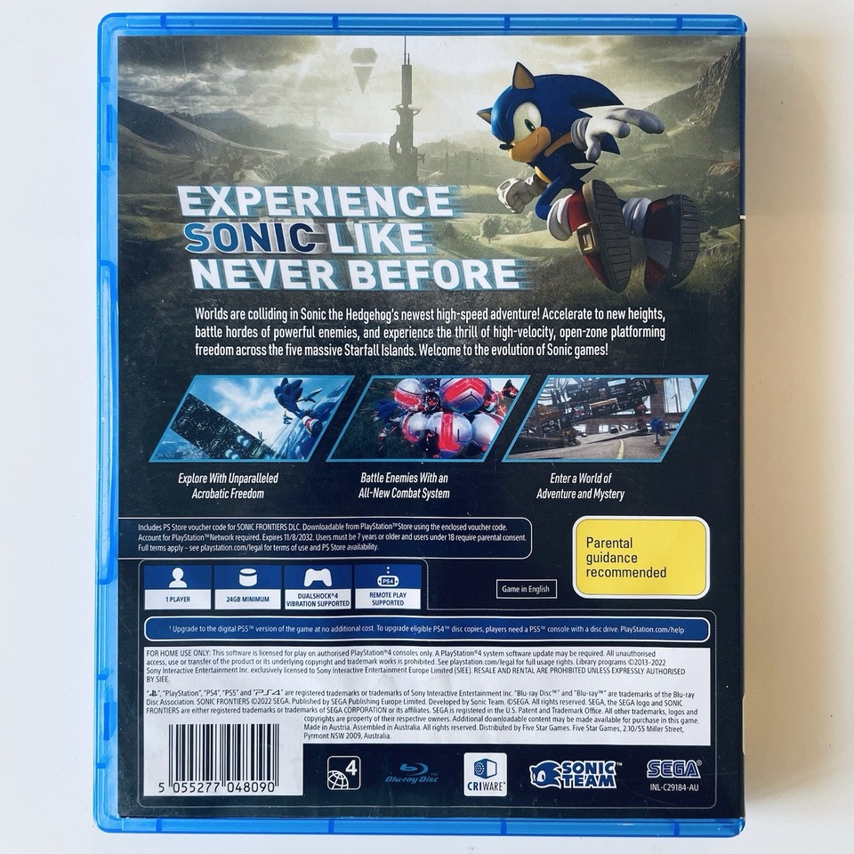 Sonic Frontiers PlayStation 4 PS4 Game PAL Tested & Working | eBay